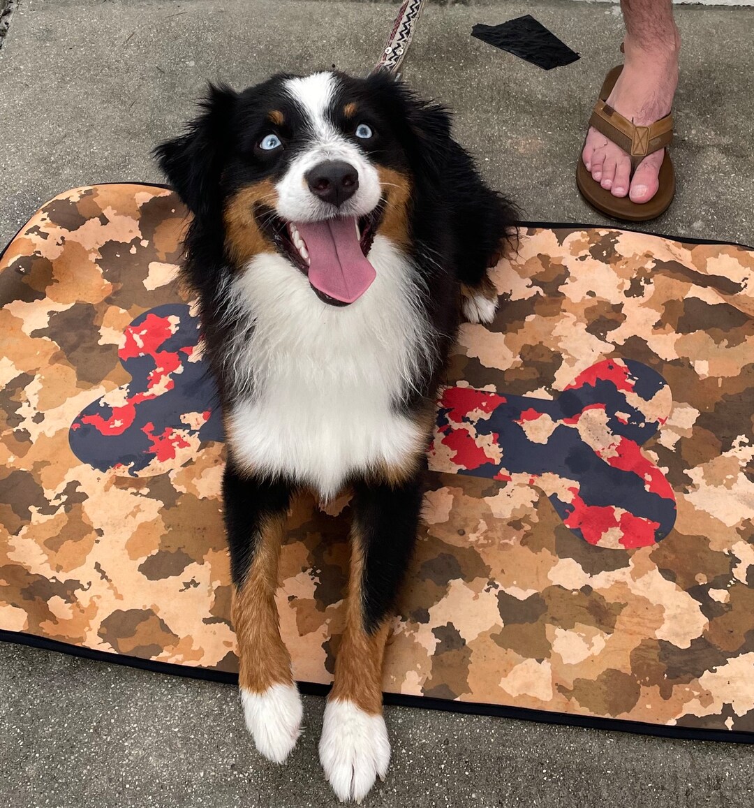 Camo Bone- Dog Travel Mat-settle Mat- Service Dog- Dog Training Mat - Etsy