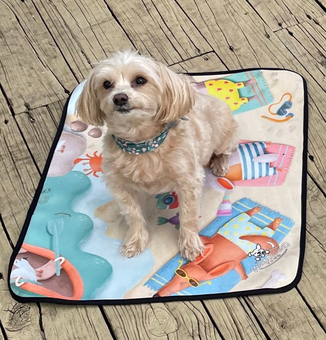 Beach Dog- Dog Travel Mat-settle Mat- Service Dog- Dog Training Mat - Etsy