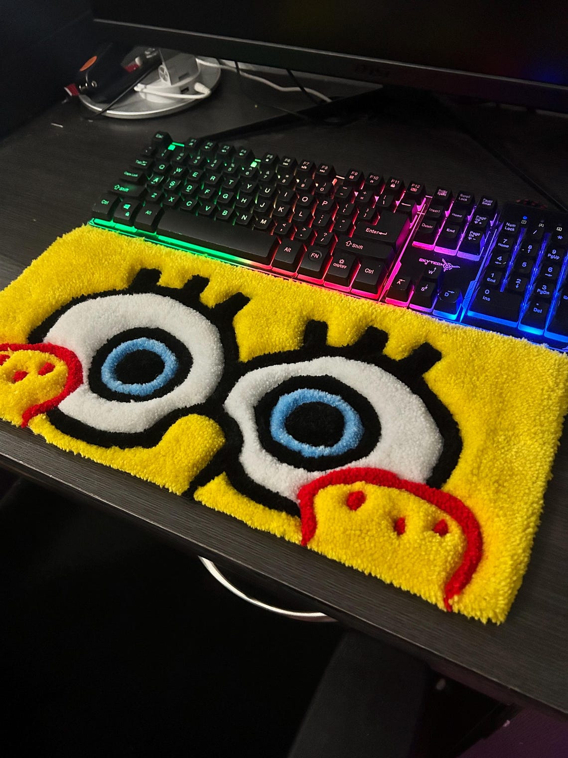 Spongebob Keyboard Rug - Etsy