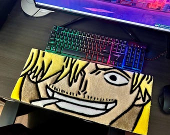 Handmade Zoro Keyboard Tufted Rug One Piece Anime Decor Unique Gaming ...