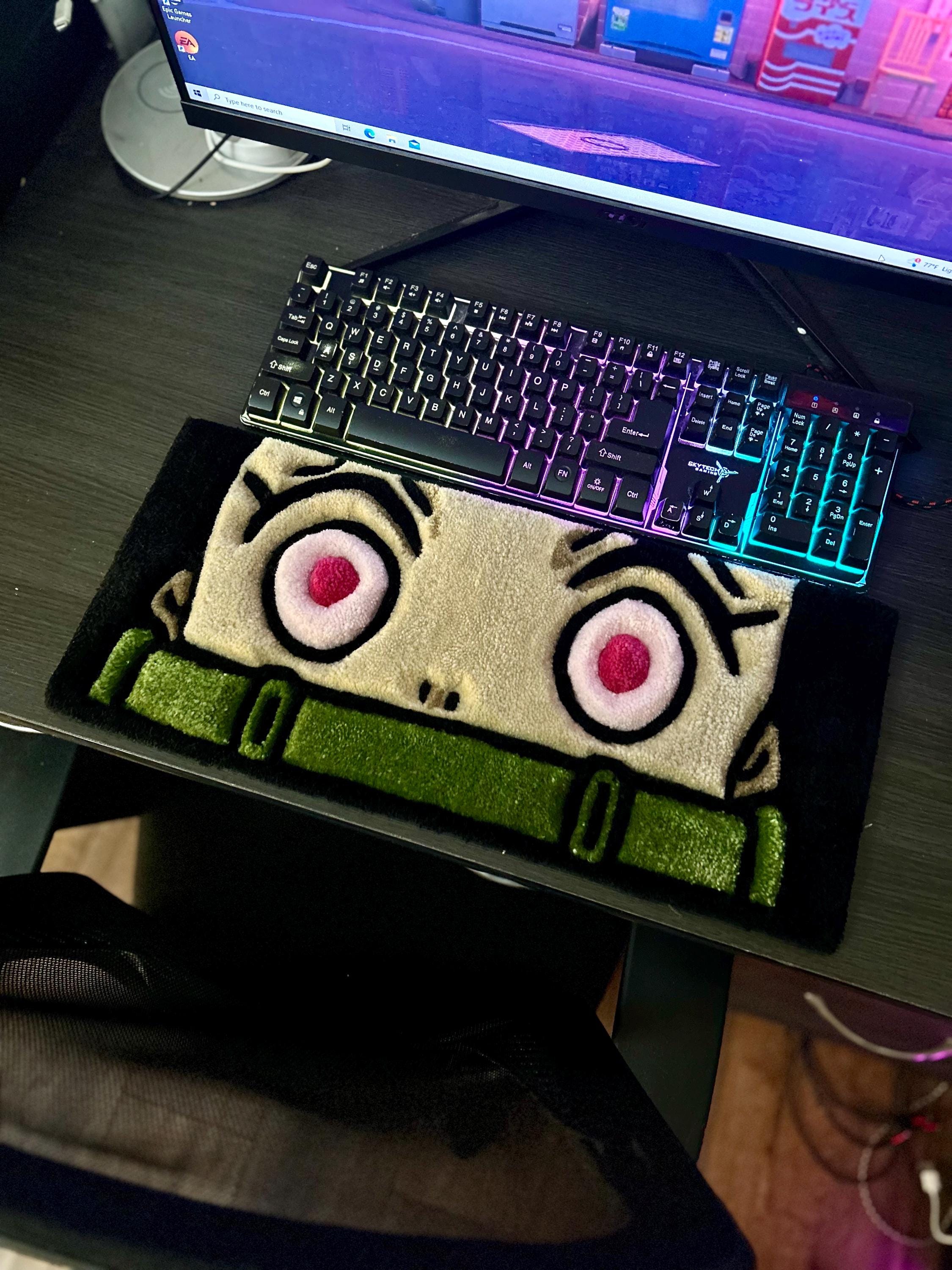 Handmade Tufted Nezuko Demon Slayer Keyboard Rug - Etsy