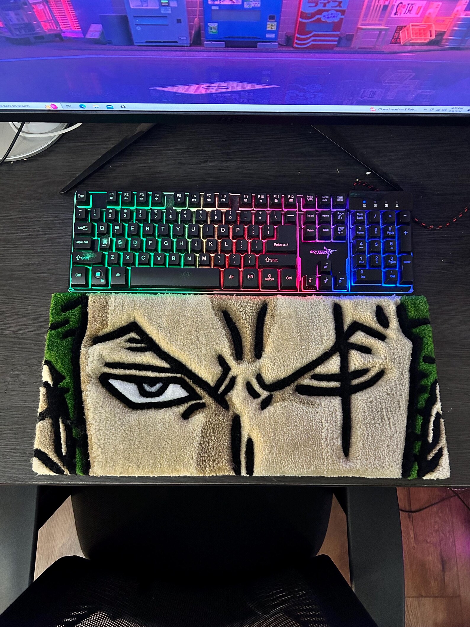 Handmade Tufted Zoro Keyboard Rug - Etsy