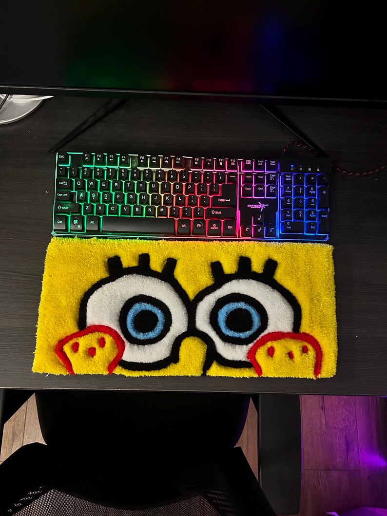 Spongebob Keyboard Rug - Etsy