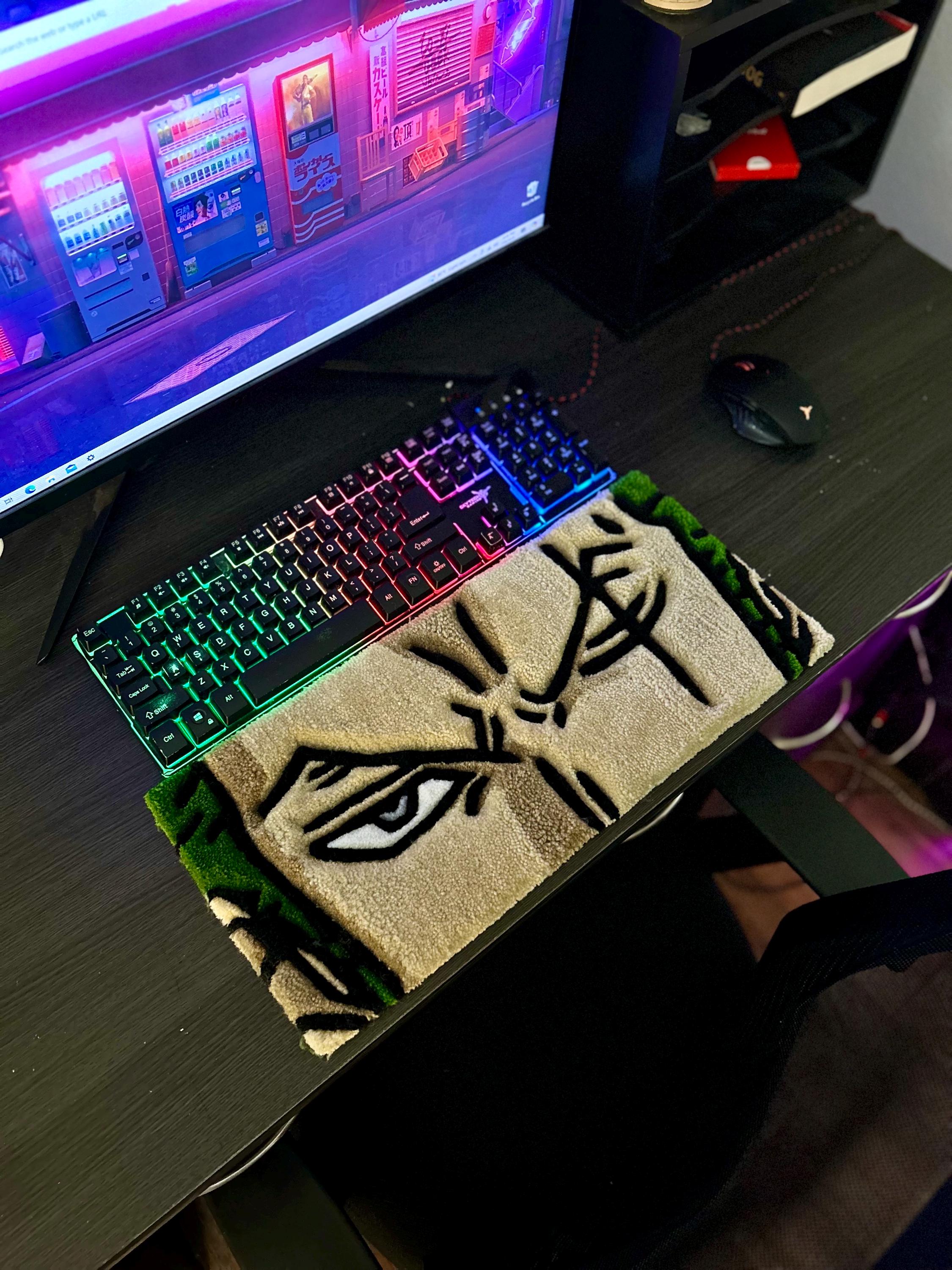Handmade Tufted Zoro Keyboard Rug - Etsy