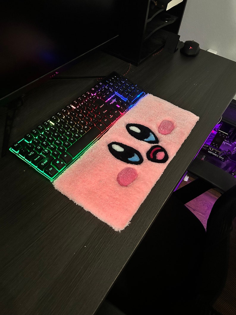 Handmade Tufted Kirby Keyboard Rug - Etsy