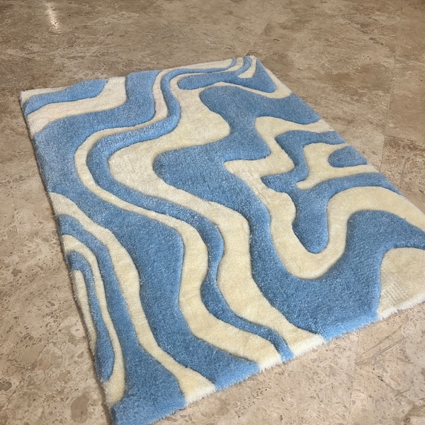 White and Blue Swirl - Etsy