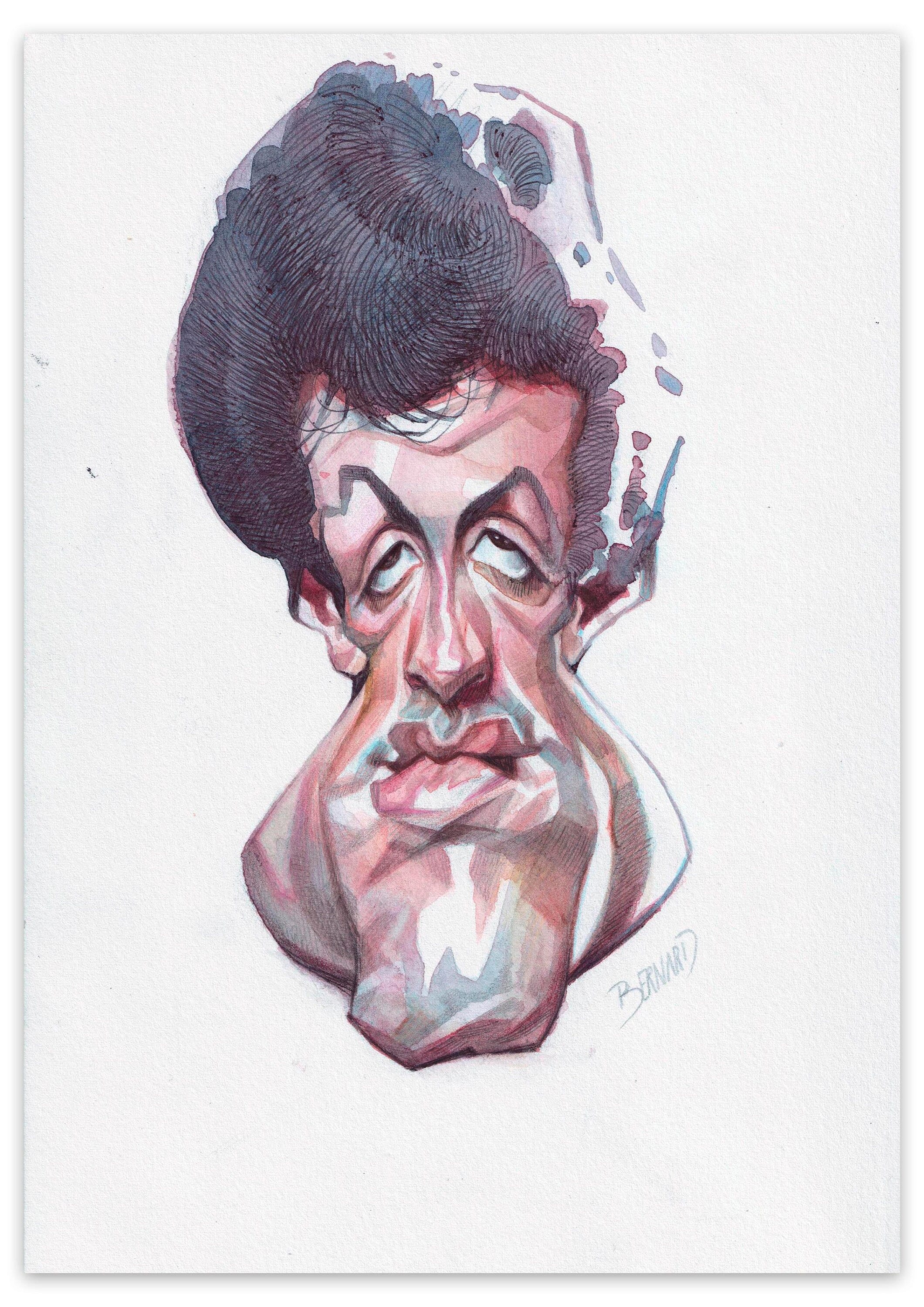 Caricature of Sylvester Stallone - Etsy
