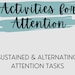 Attention and Memory Tasks- Speech Therapy *DIGITAL COPY* - Etsy UK
