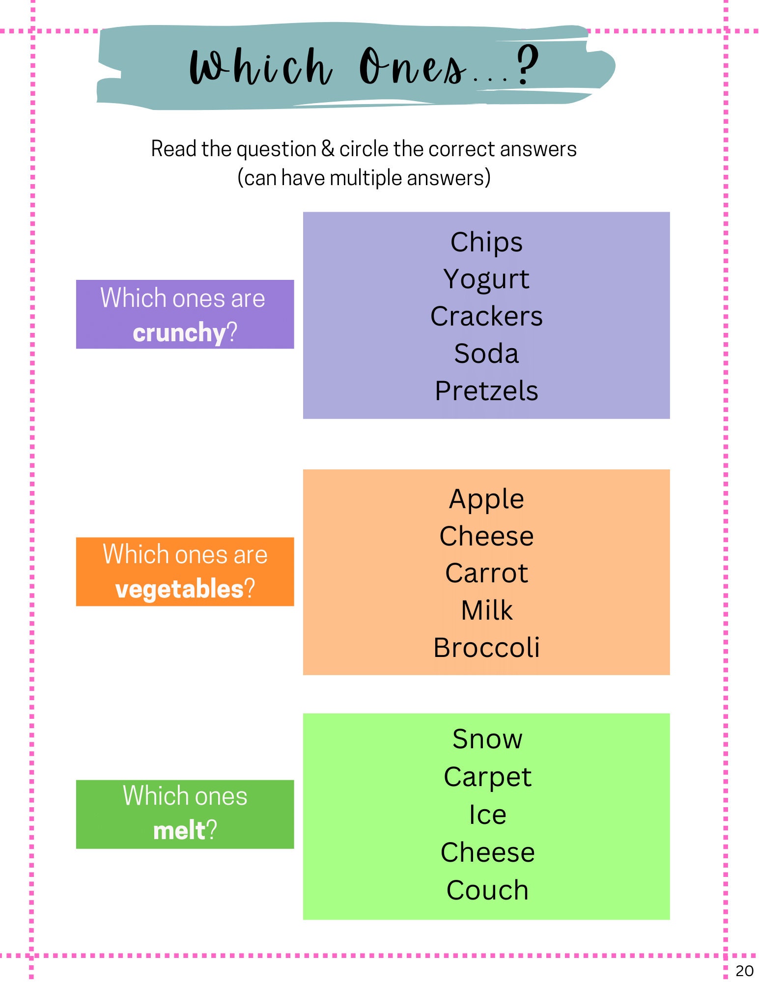 Attention and Memory Tasks- Speech Therapy *DIGITAL COPY* - Etsy