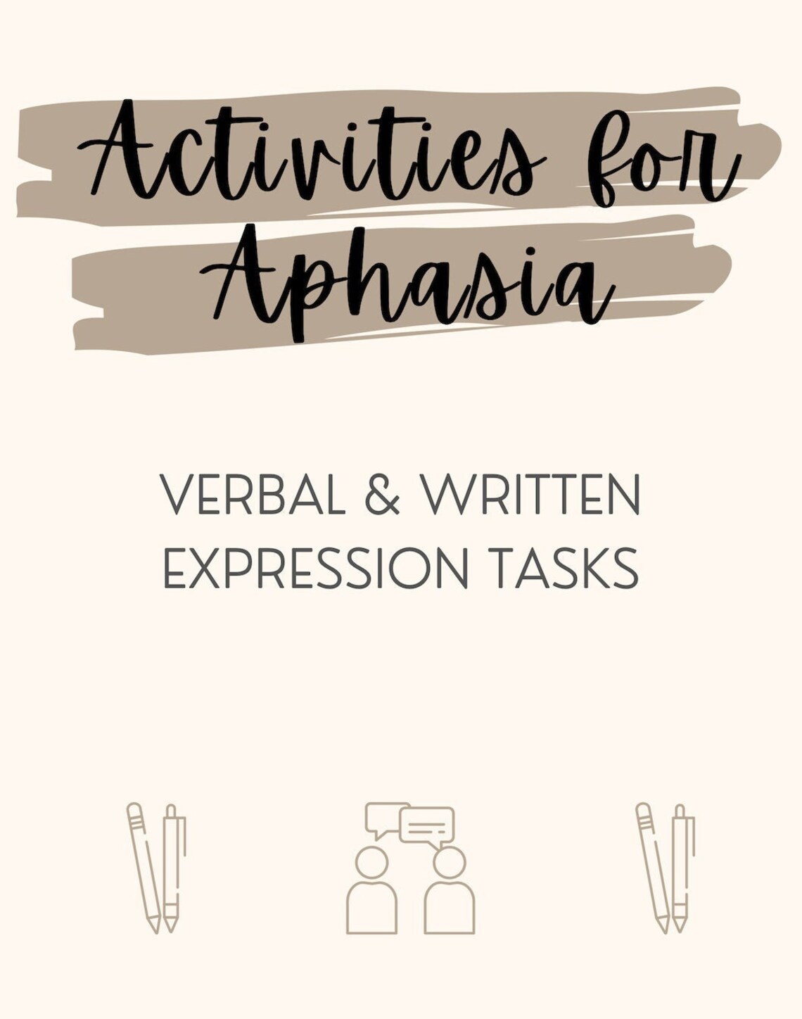 Speech Therapy - Activities for Aphasia Workbook (55 Pages) *DIGITAL ...