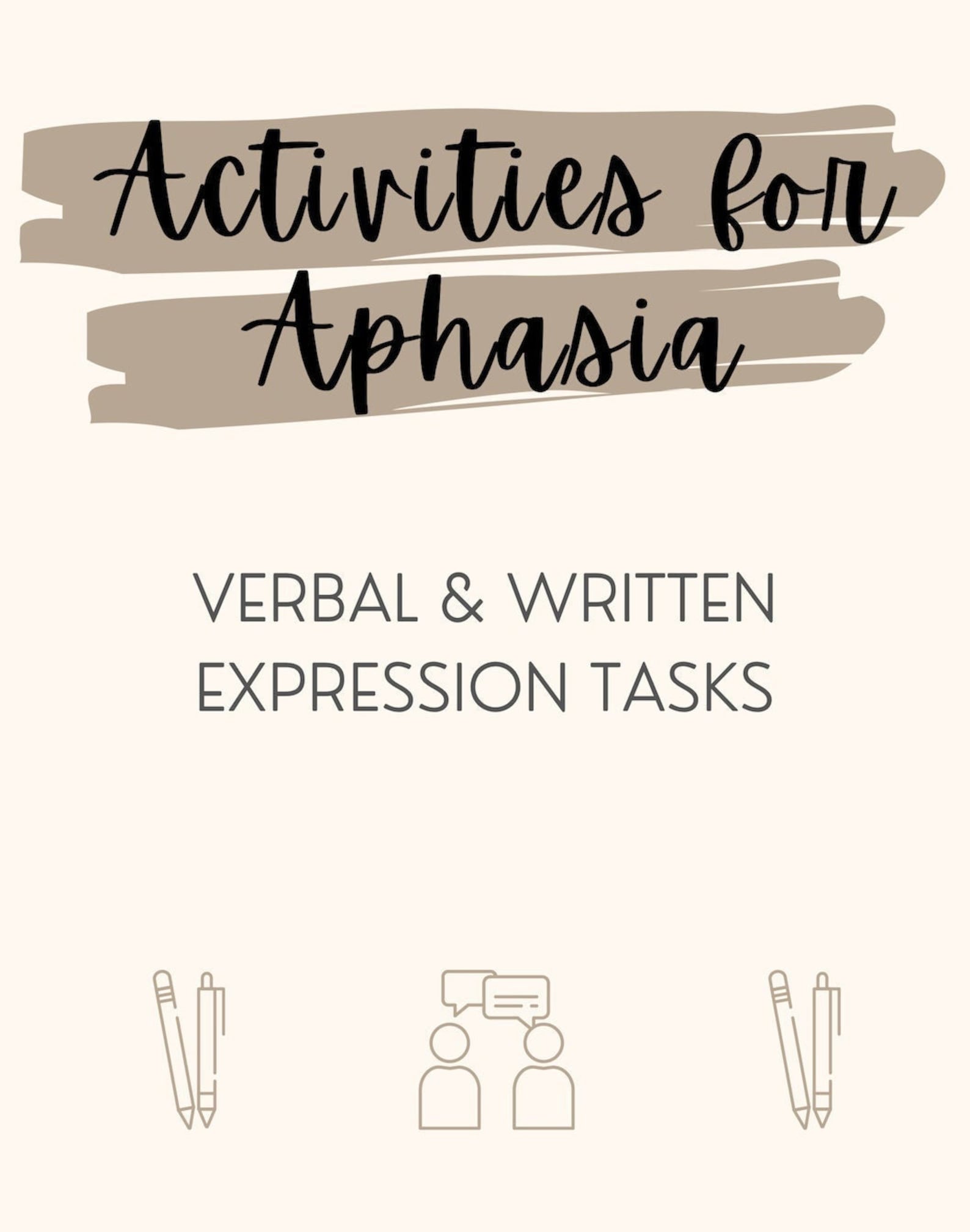 Speech Therapy - Activities for Aphasia Workbook (55 Pages) *DIGITAL ...