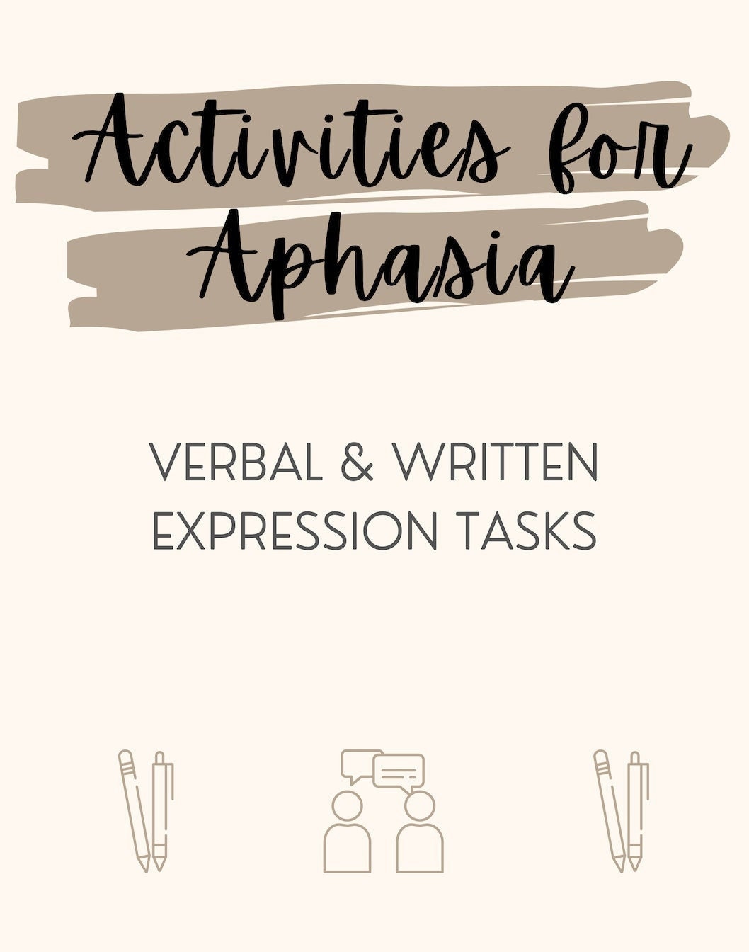 Speech Therapy - Activities for Aphasia Workbook (55 Pages) *DIGITAL ...