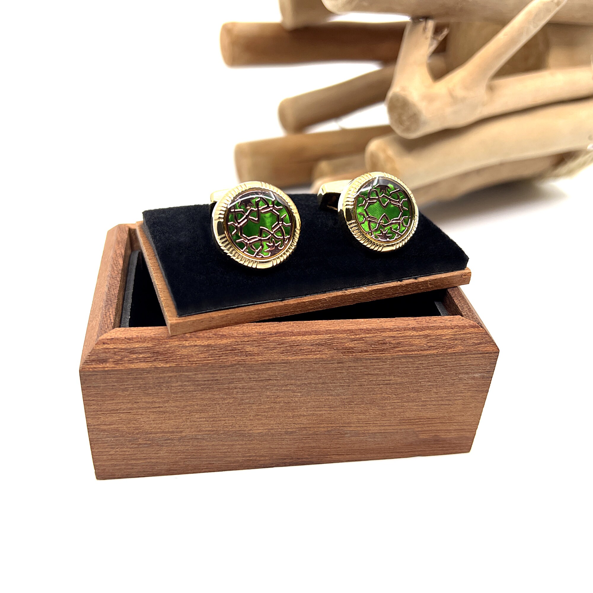 Gold Men Cufflink, Green Men Cufflink, Gold Cufflink, Wedding Cufflink ...