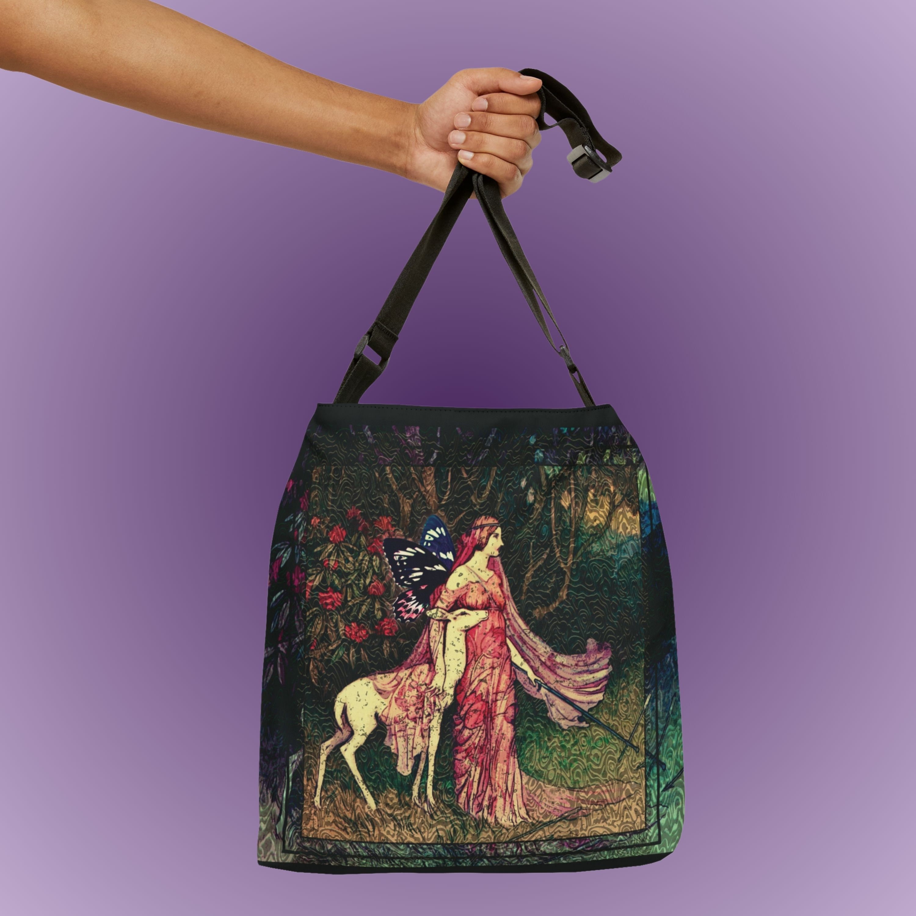 Whimsigoth Forestcore Fairy Garden Adjustable Tote Bag Fairycore Grunge ...