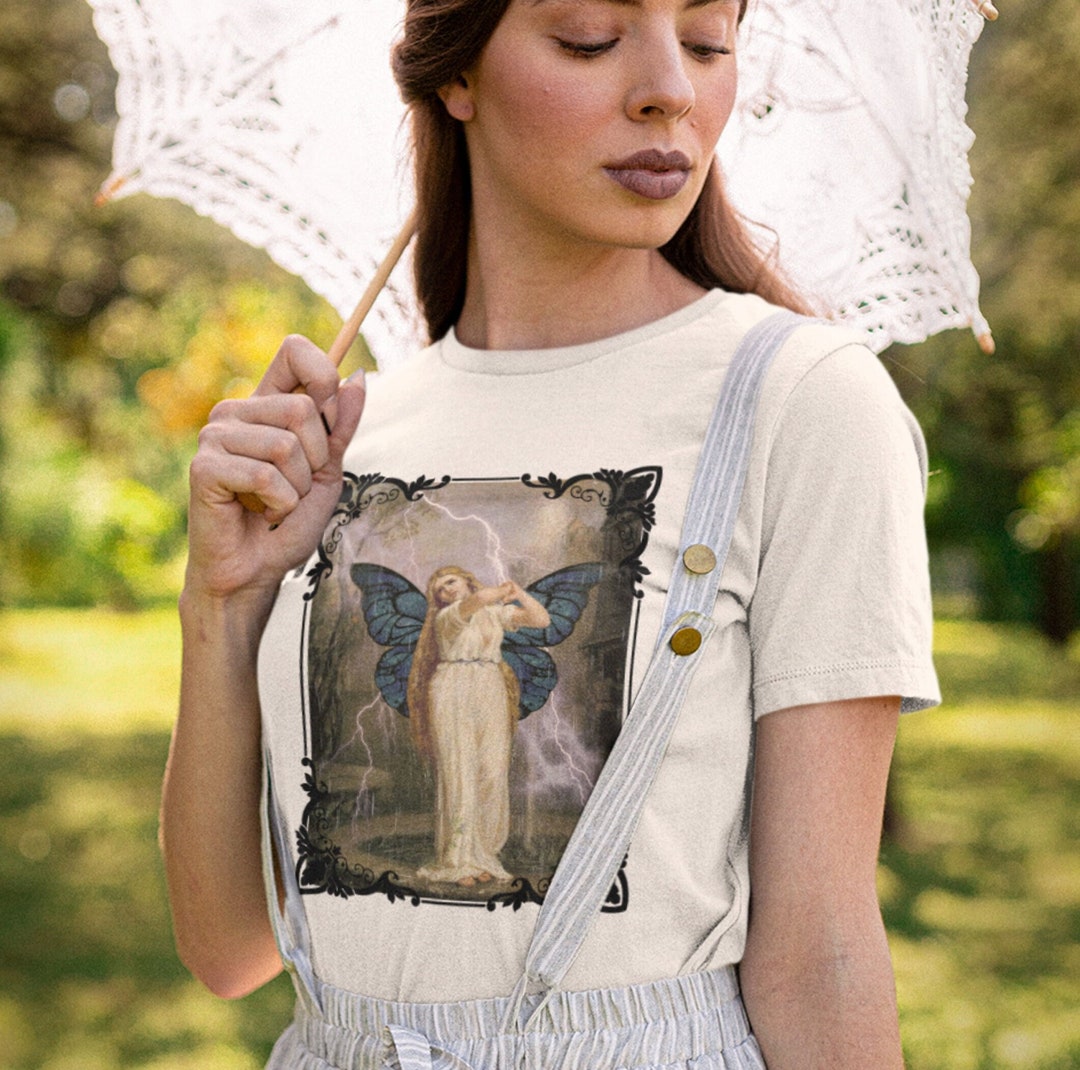 Bewitching Tempest Whimsigoth Fairy Tshirt - Vintage Inspired Fairycore ...