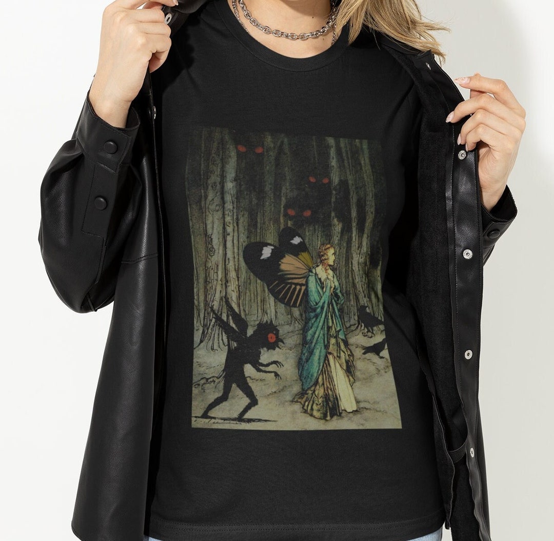 Scary Dark Forest Fairycore T-shirt – Mystical Forest Encounter, Gothic ...