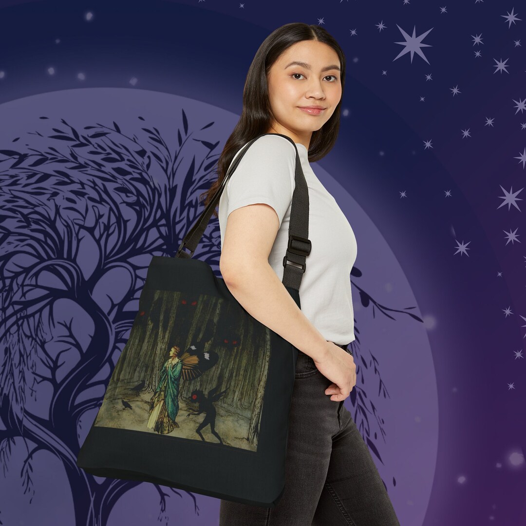 Scary Dark Forest Encounter Adjustable Tote Bag - Whimsigoth Goblincore ...