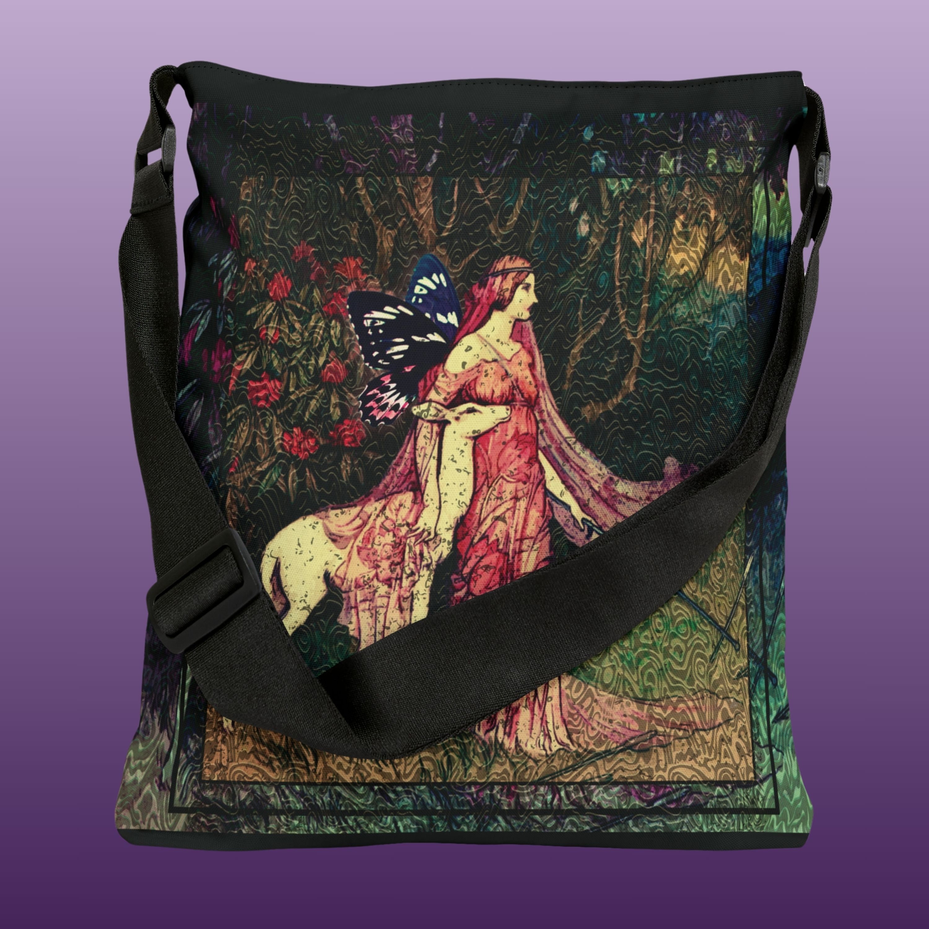 Whimsigoth Forestcore Fairy Garden Adjustable Tote Bag Fairycore Grunge ...