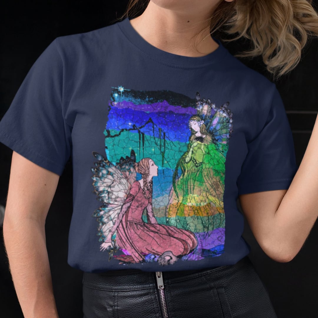 Fairycore T-shirt: Whimsigoth Forest Fairy Wings Art - Etsy
