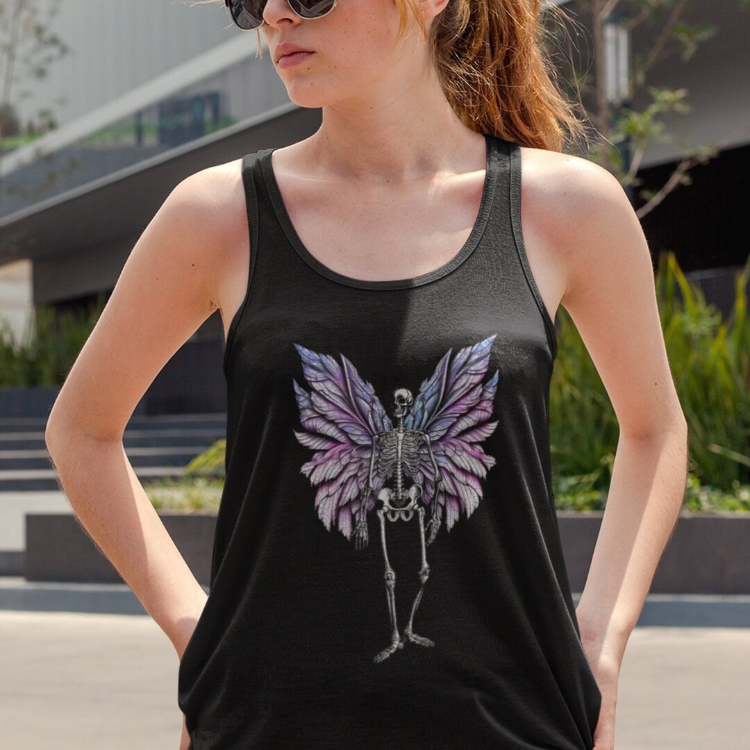 Fairy Skeleton Tank Top - Pastel Goth Fairycore Grunge Whimsigoth ...