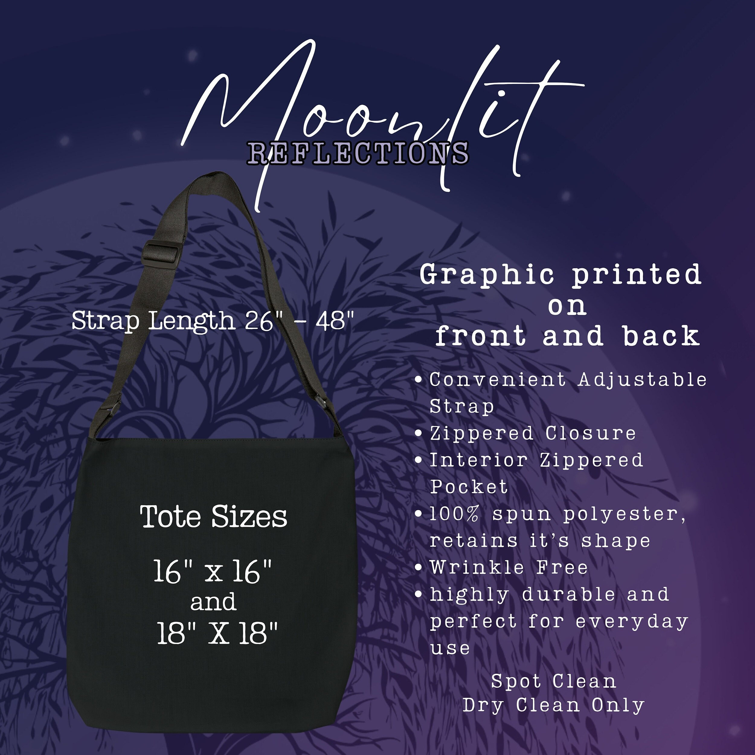 Whimsigoth Forestcore Fairy Garden Adjustable Tote Bag - Fairycore ...