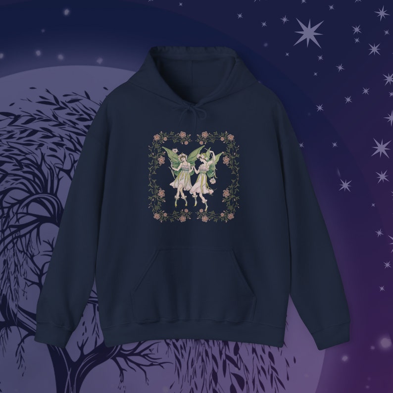 Fairycore Aesthetic Pullover Hoodie Charming Whimsigoth Cottagecore ...
