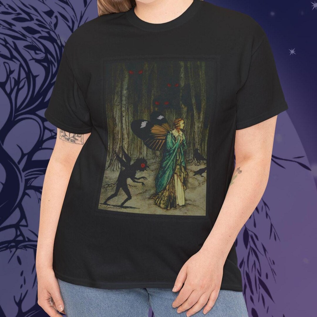 Scary Dark Forest Encounter - Heavy Cotton T-shirt - Whimsigoth ...