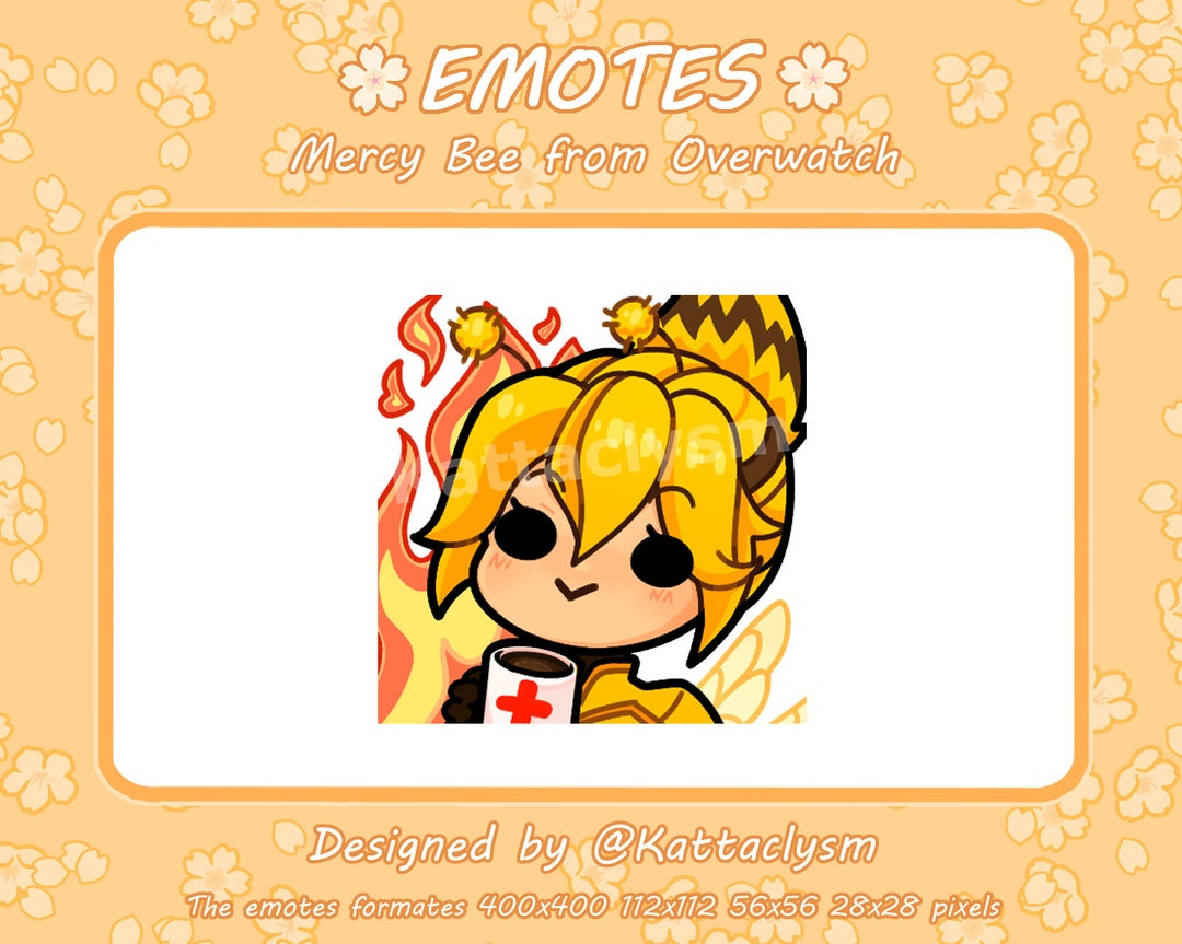 Overwatch Honey Bee Mercy This is Fine Emote / Twitch / - Etsy