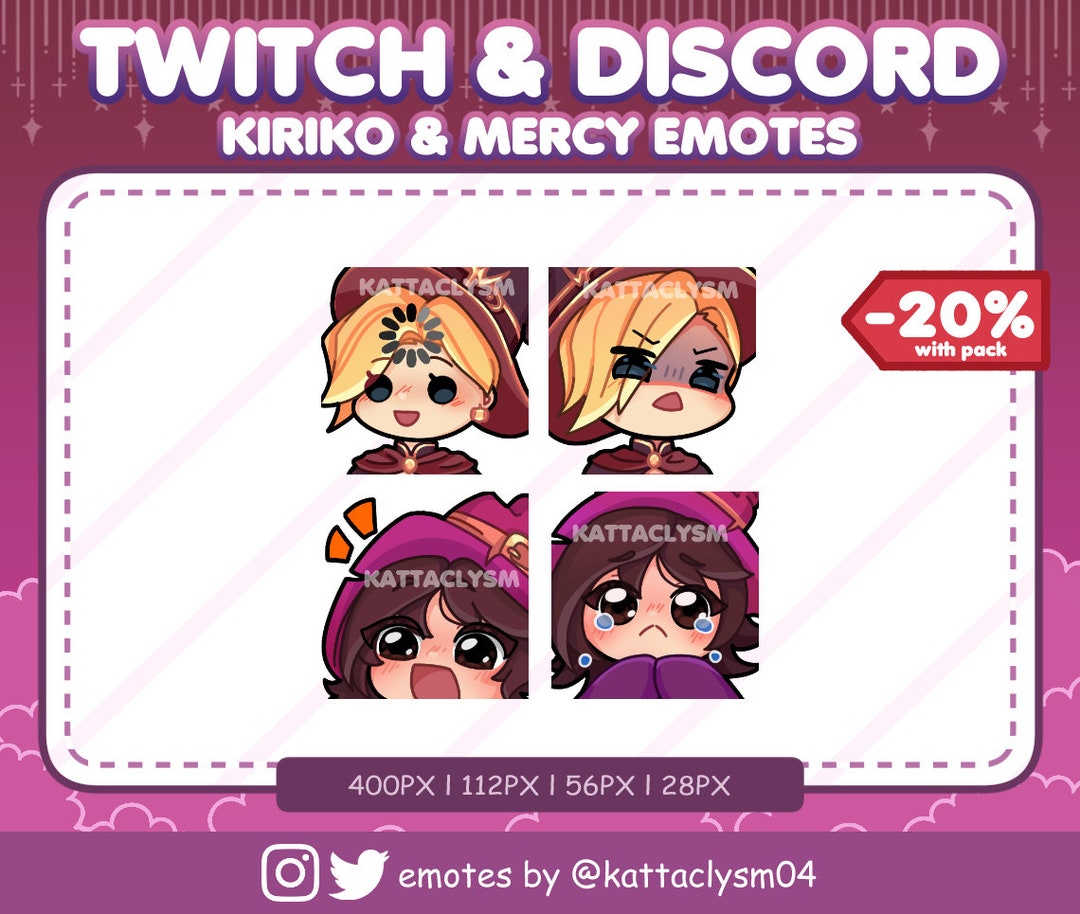 Overwatch Mercy & Kiriko Witch Emotes 4 Pack /twitch / Discord - Etsy