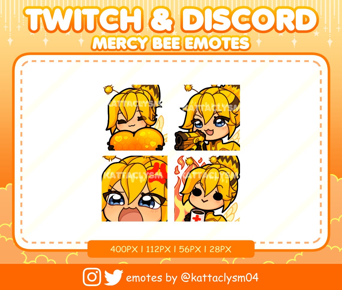 Overwatch Honey Bee Mercy Emotes 4 Pack / Twitch / Discord - Etsy