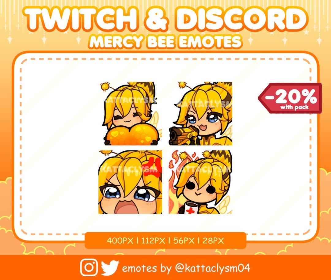 Overwatch Honey Bee Mercy Emotes 4 Pack / Twitch / Discord - Etsy