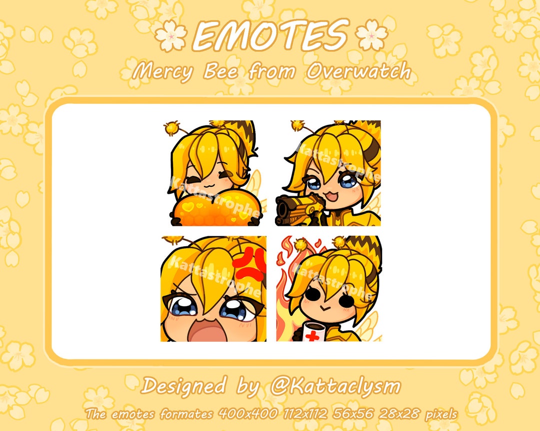 Overwatch Honey Bee Mercy Emotes 4 Pack / Twitch / Discord - Etsy
