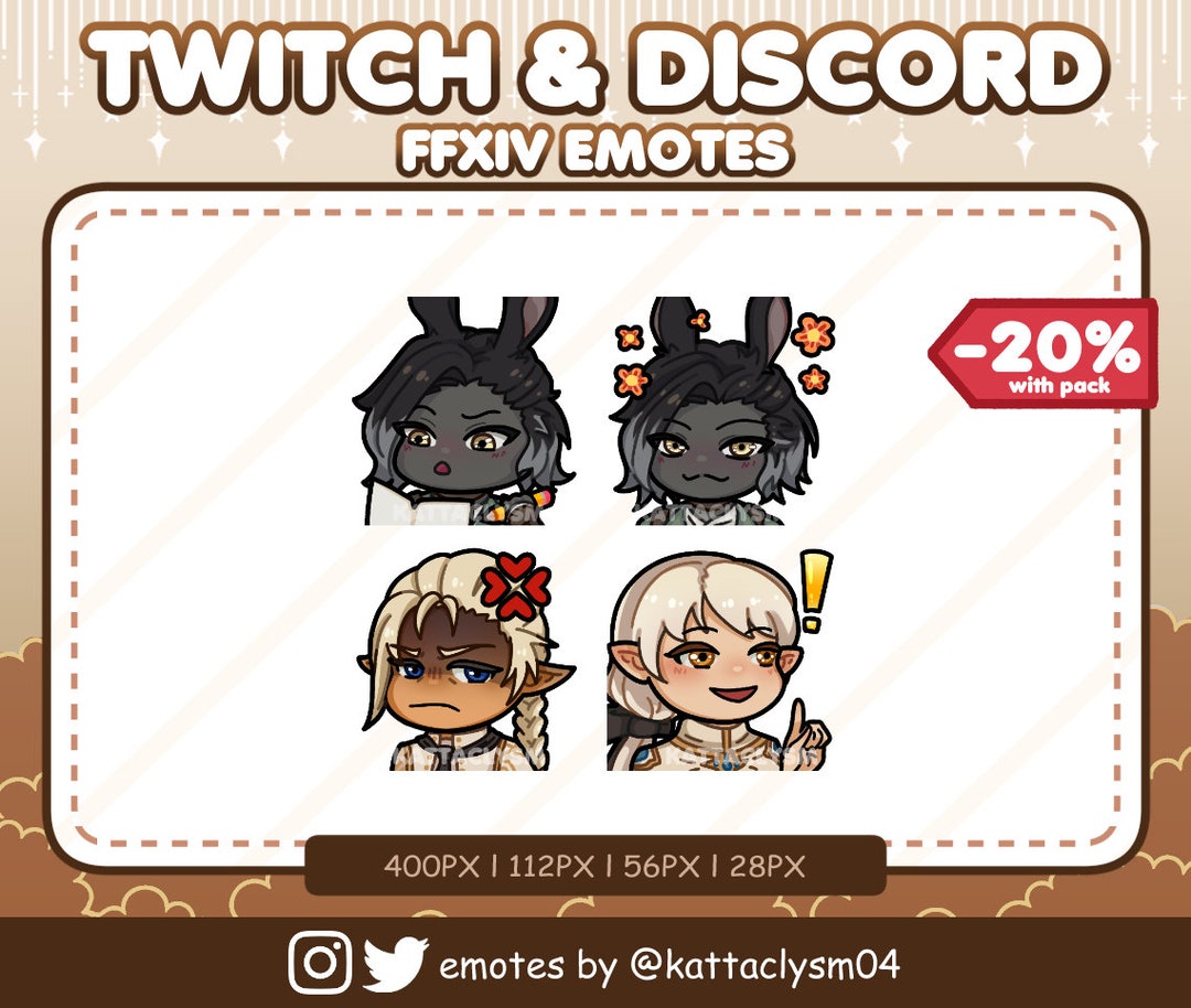 FFXIV Endwalker Emotes Pack Twitch/discord - Etsy