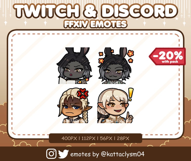 FFXIV Endwalker Emotes Pack Twitch/discord - Etsy