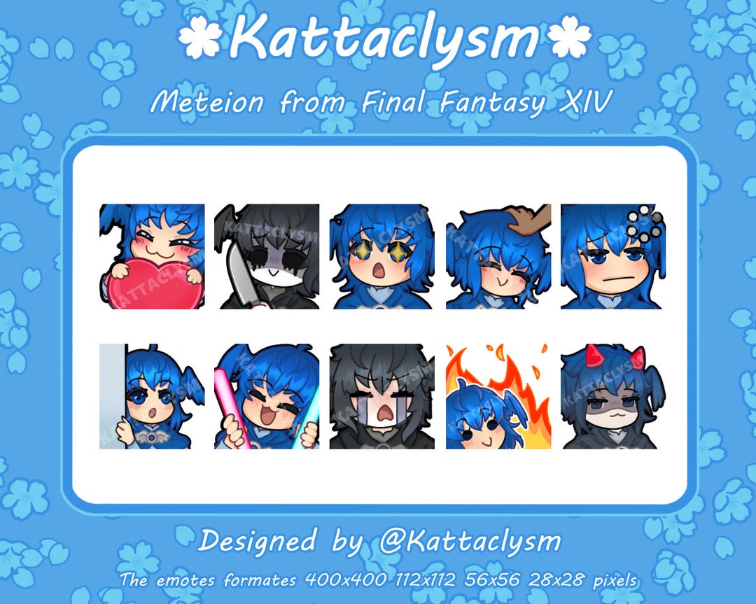 FFXIV Emtoes Pack Meteion Endwalker / Twitch / Discord / 10 Pack - Etsy
