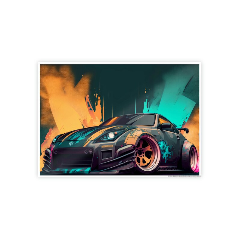 350Z Wide Body 80s Edition Gloss Poster - Etsy