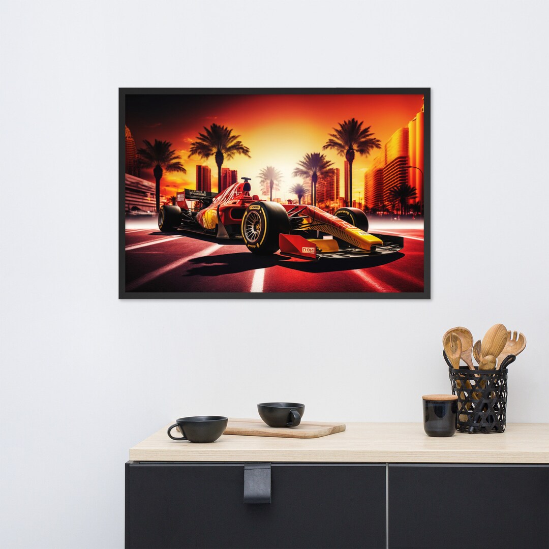 Vegas Velocity: Retro F1 Red Racecar Extravaganza - Etsy