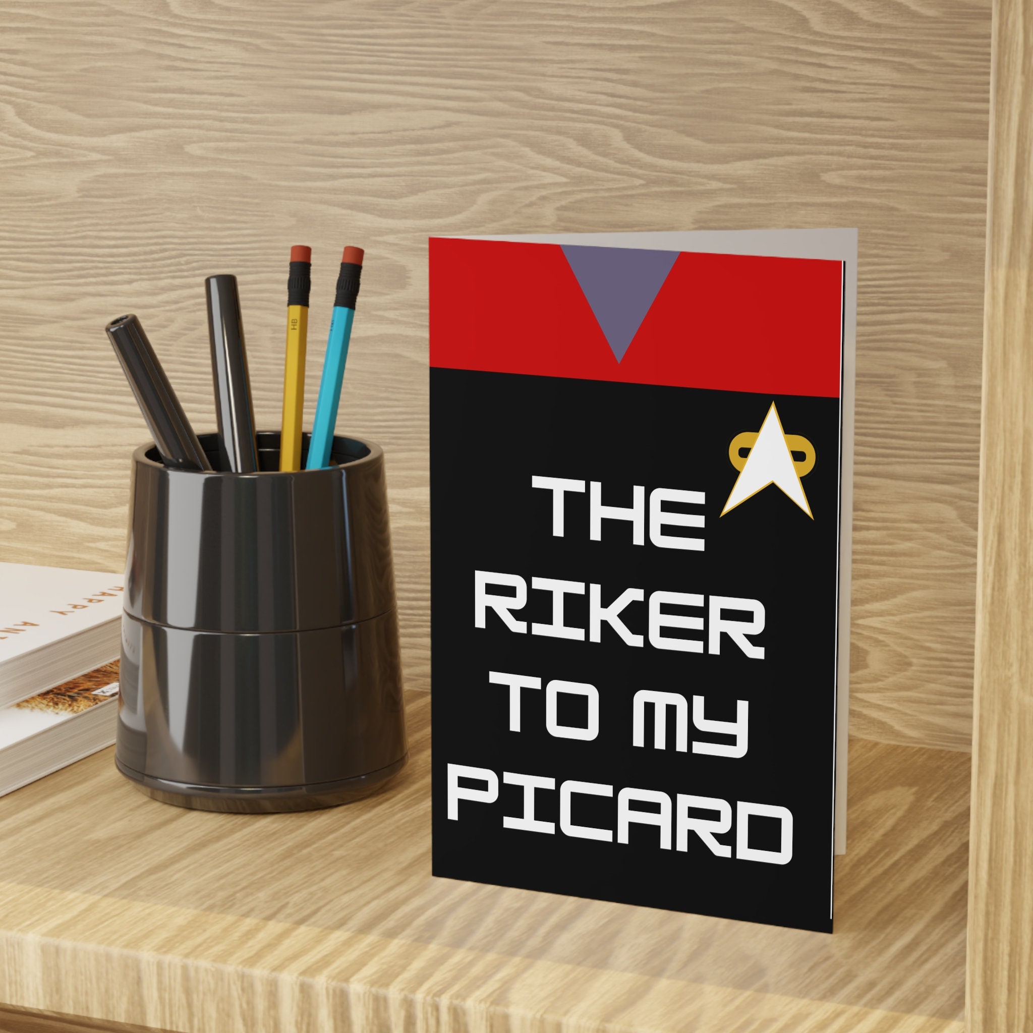 Star Trek TNG Greetings Card: the Riker to My Picard, TNG Command ...