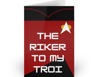 Star Trek TNG Greetings Card: the Riker to My Picard, TNG Command ...