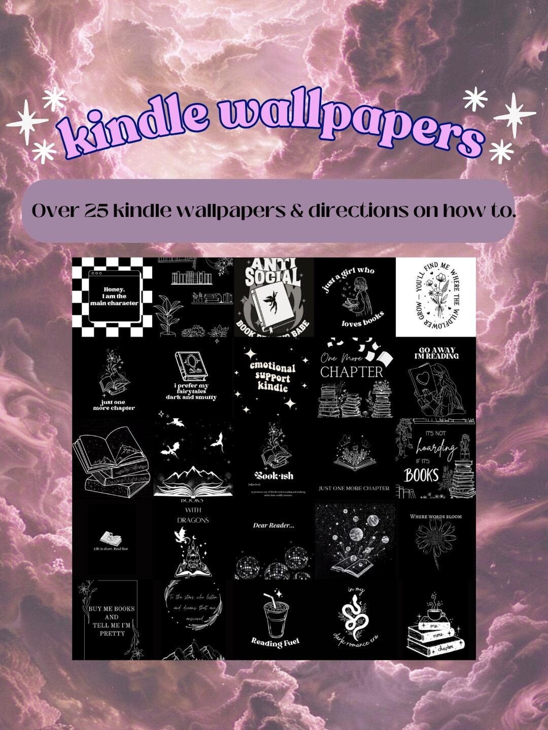 Kindle Wallpapers: 25+ Bookish PNG Downloads (digital Download) - Etsy