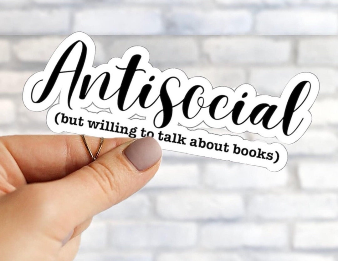 Antisocial Sticker: Glossy Vinyl Decal - Etsy
