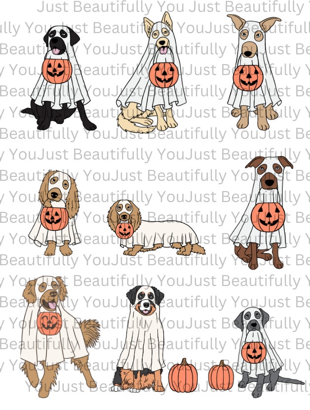 Spooky Ghost Dogs SVG / PNG - Etsy