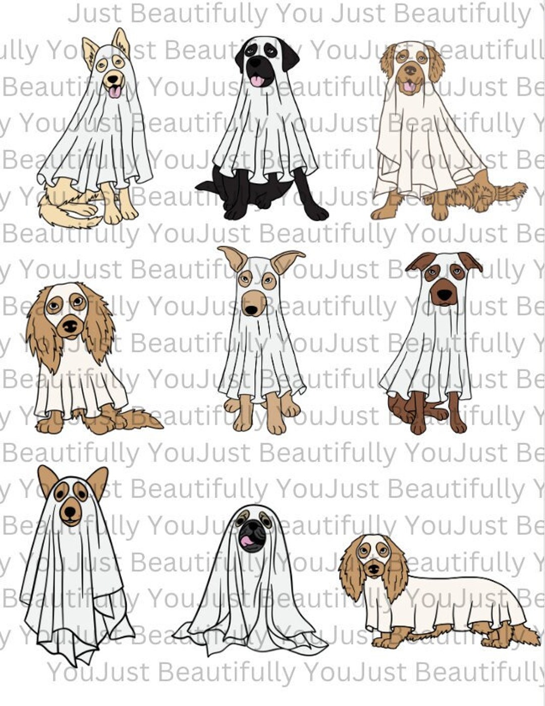 Spooky Ghost Dogs SVG / PNG - Etsy