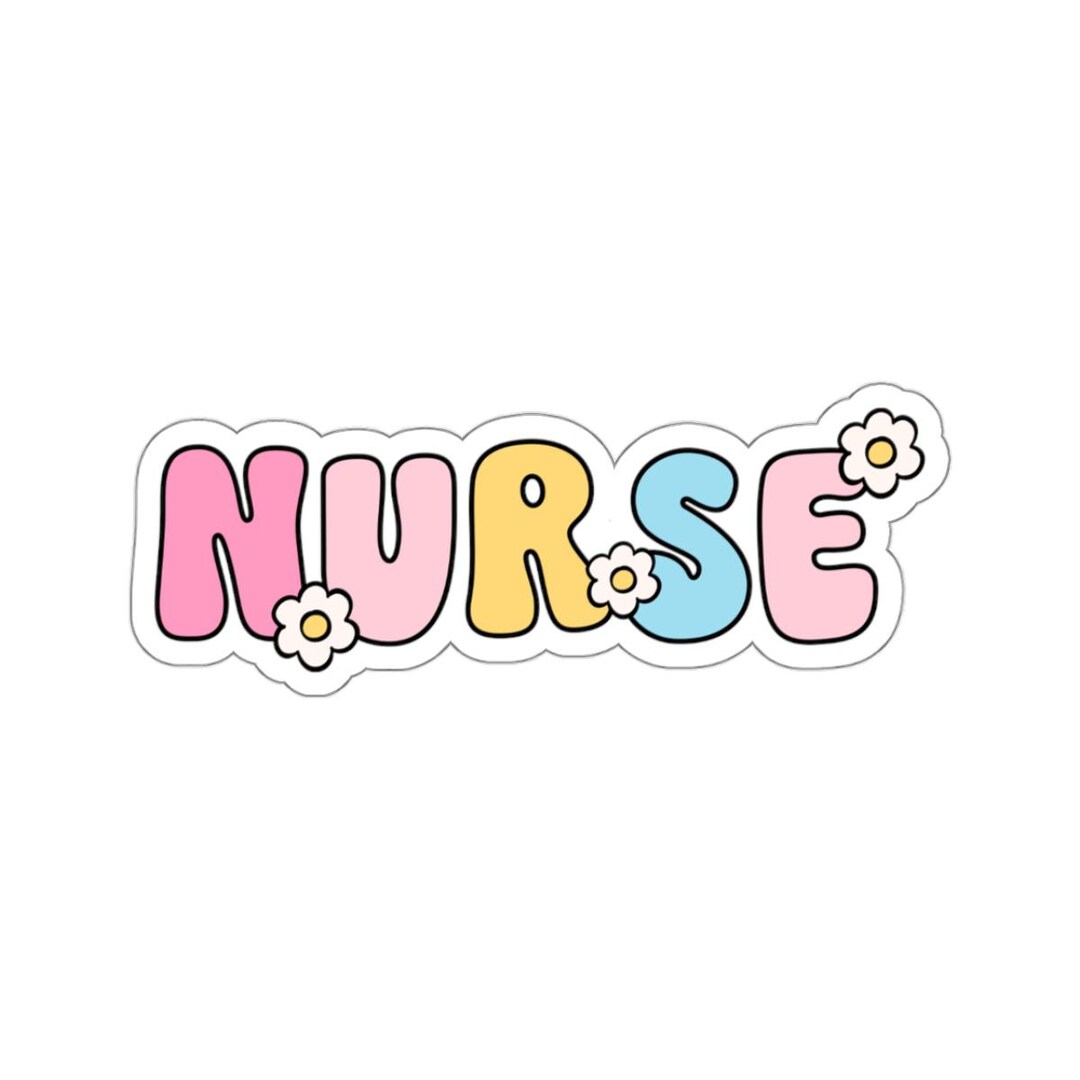 Nurse Sticker: Floral Vinyl Decal - Etsy