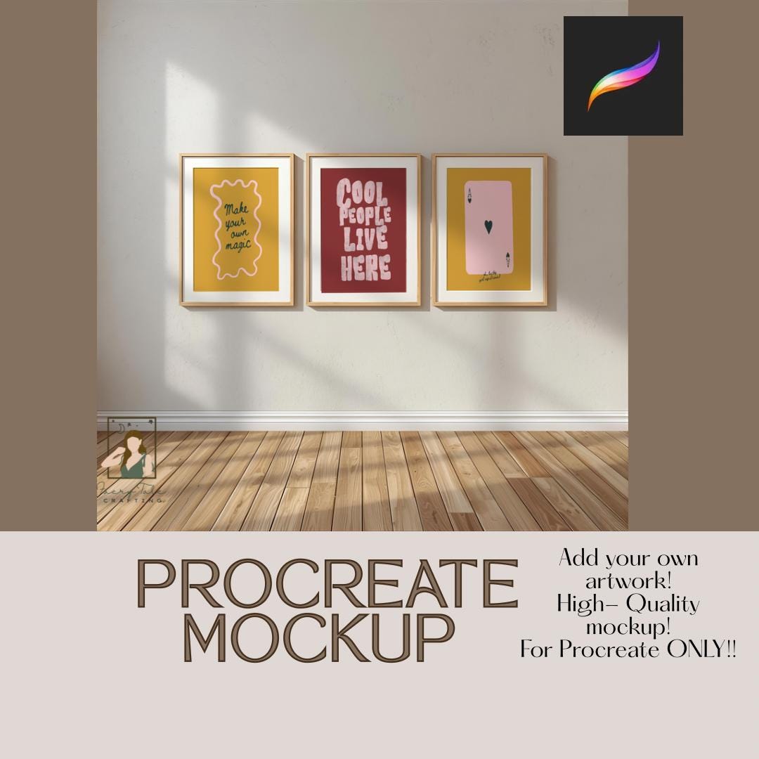PROCREATE Three Poster Mockup - Etsy