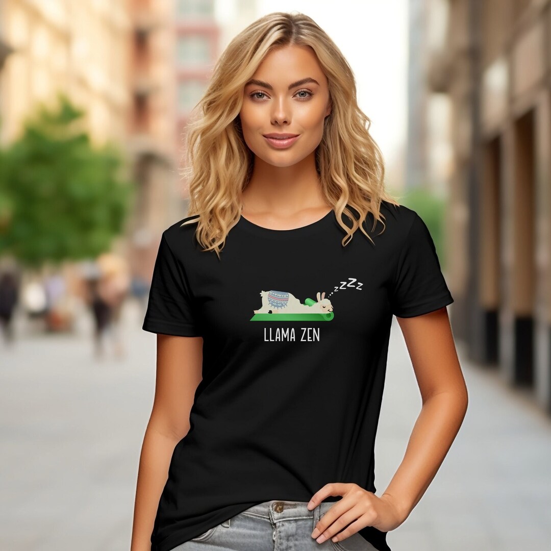 Llama Zen Shirt, Cute Animal Graphic Tee, Self Care Vibes - Etsy