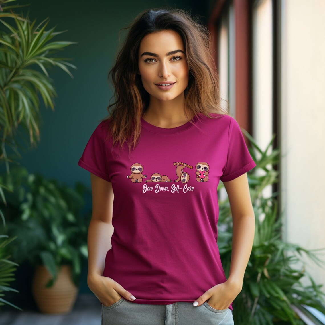 Sloth Shirt, Slow Down Self-care Sloth Shirt, Funny Sloth Shirt ...