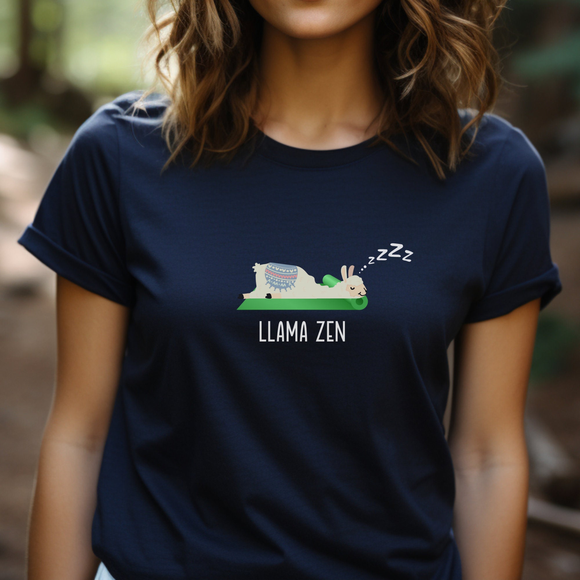 Llama Zen Shirt, Cute Animal Graphic Tee, Self Care Vibes - Etsy