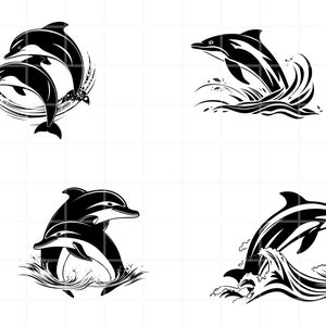 Dolphin Svg Bundle Perfect Cut Files for Cricut and Laser - Etsy Australia