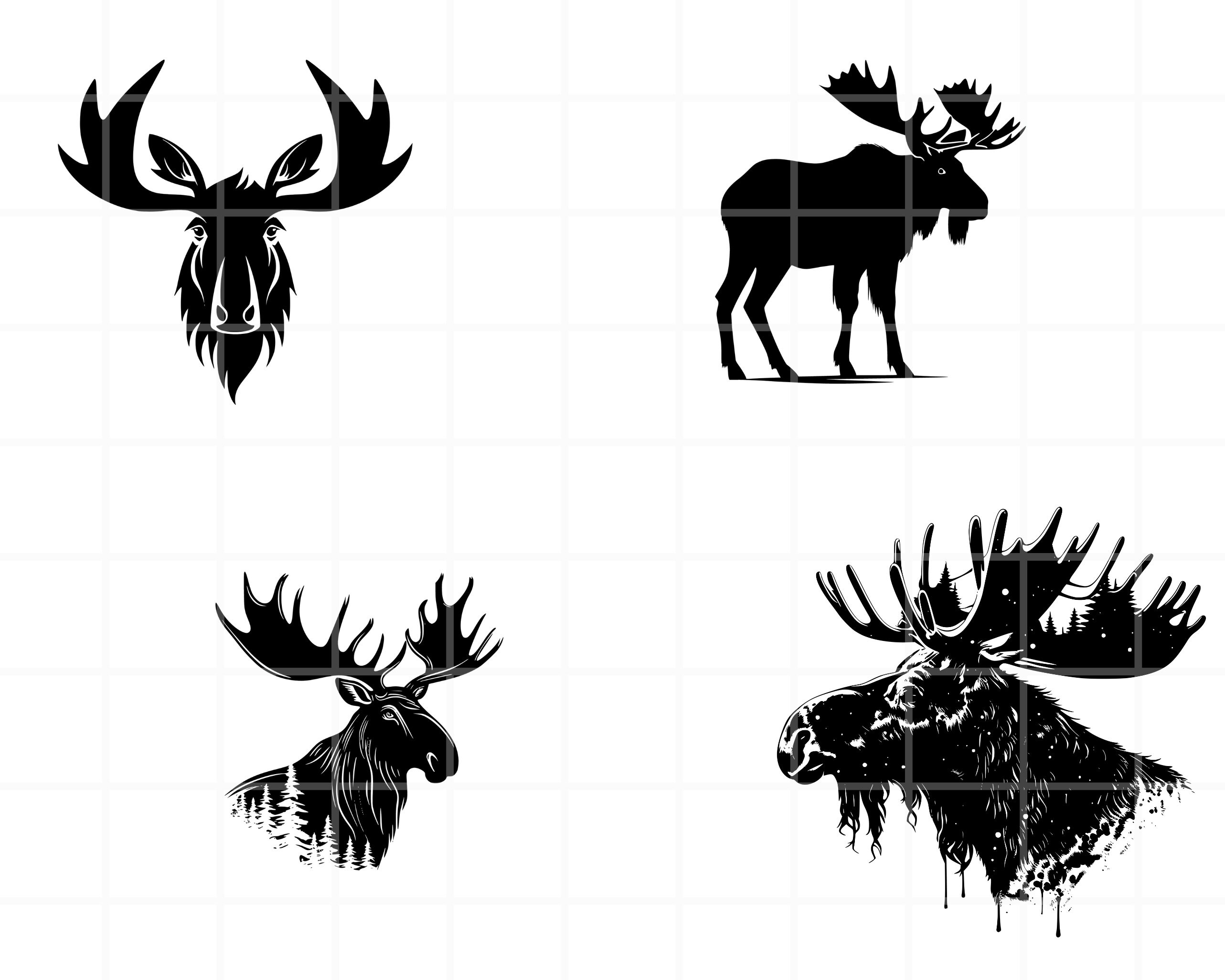 Moose Svg Moose Bundle Moose Clipart Moose Png Moose Cut - Etsy